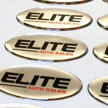 Custom Printed Domed Decals made of Polyurethane | Sticky Business